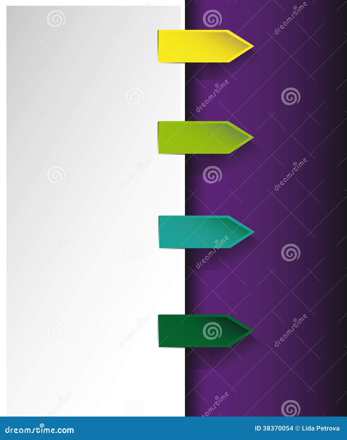 A notebook sheet with tabs stock vector. Illustration of vector - 38370054