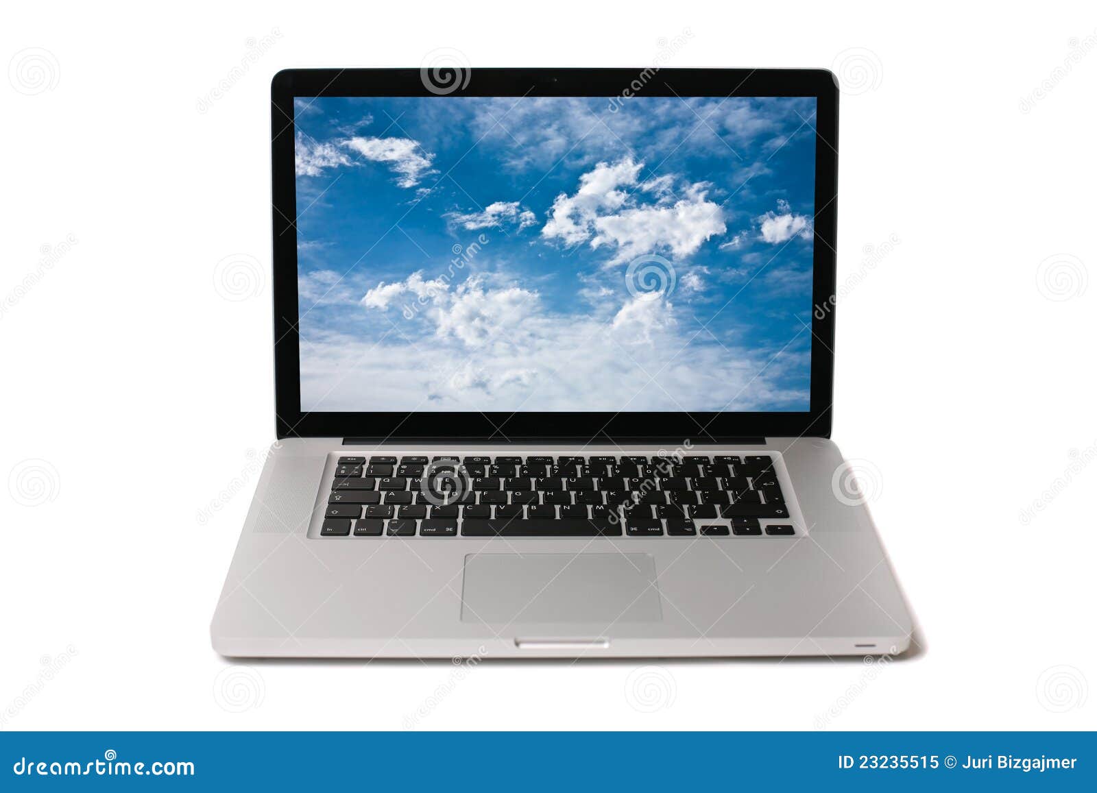 Notebook with Sky on Screen Editorial Image - Image of atmosphere ...