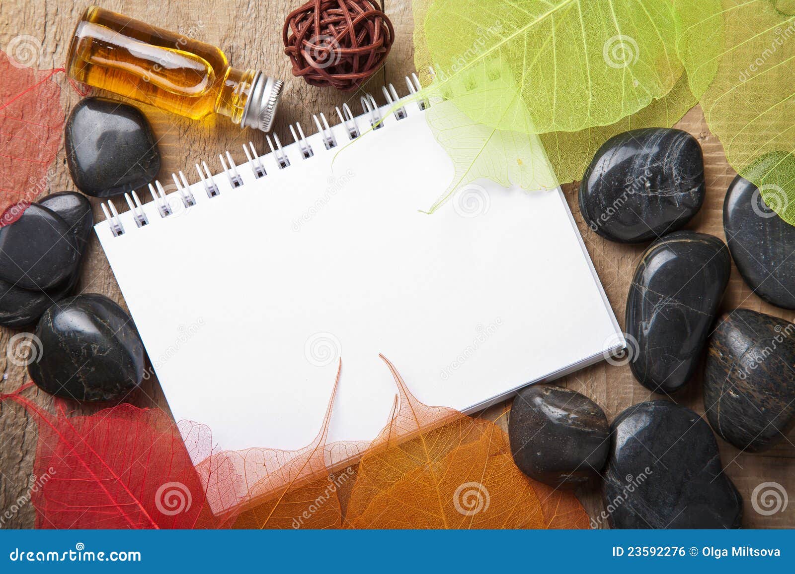 Notebook for spa stock photo. Image of recommendation - 23592276