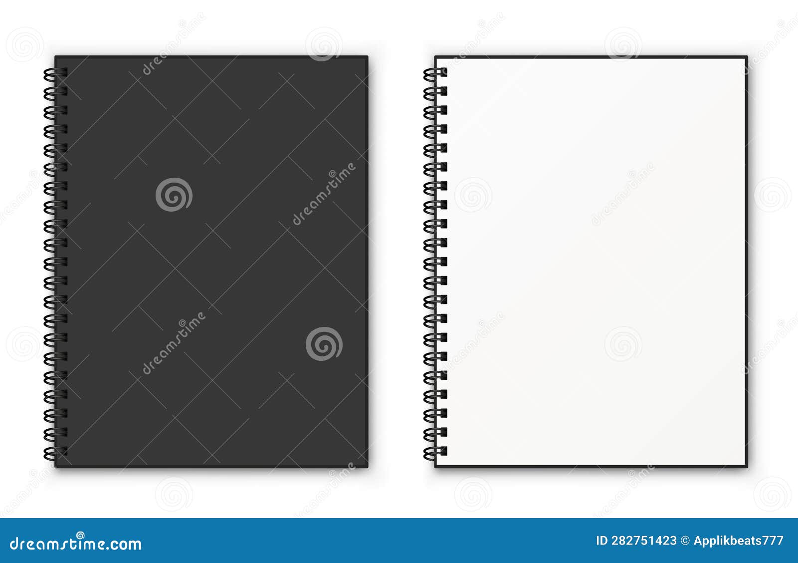 Notebook Spiral Mockup. Realistic Vector Stock Vector - Illustration of ...