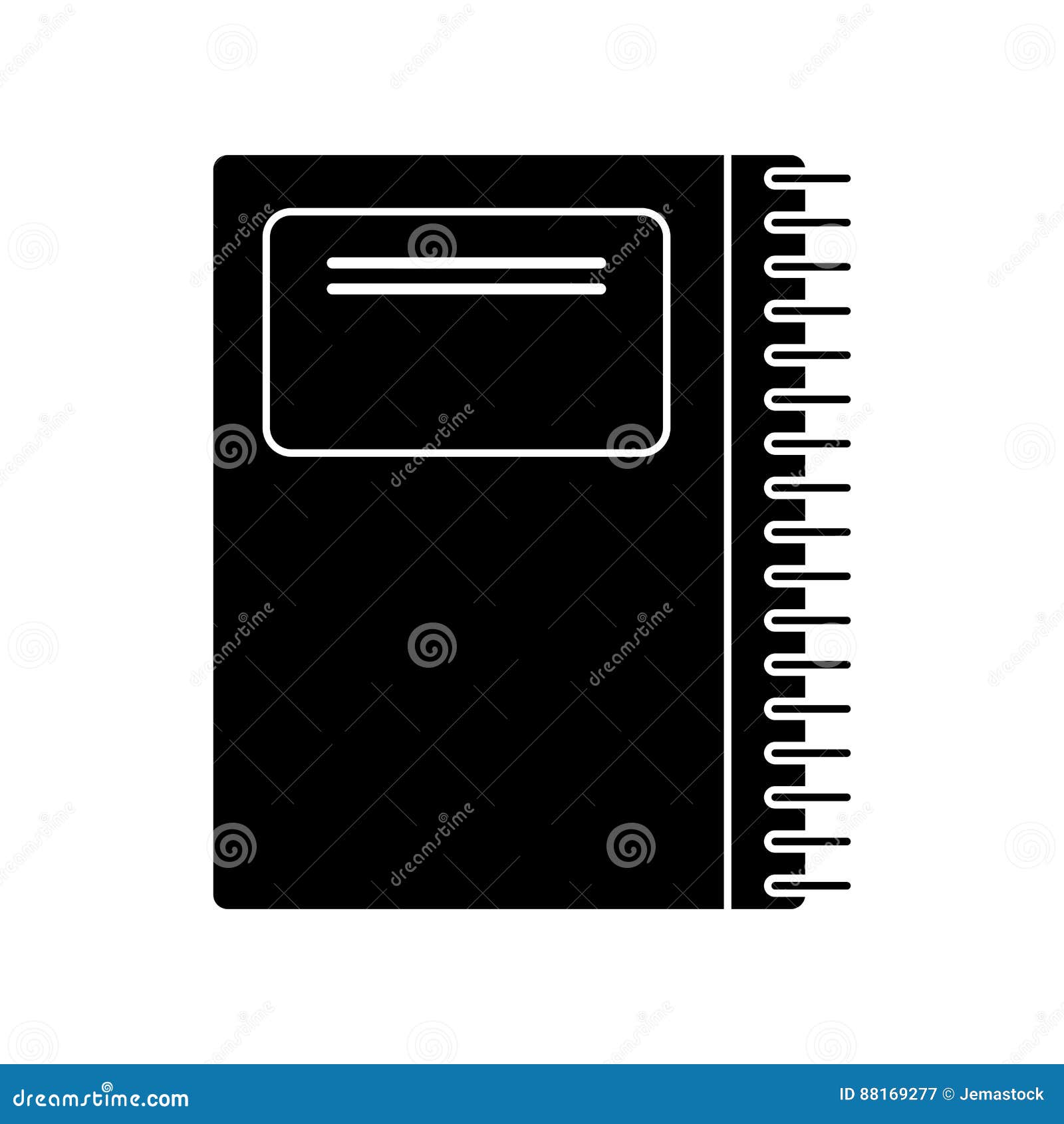 Notebook Spiral School Pictogram Stock Illustration - Illustration of ...
