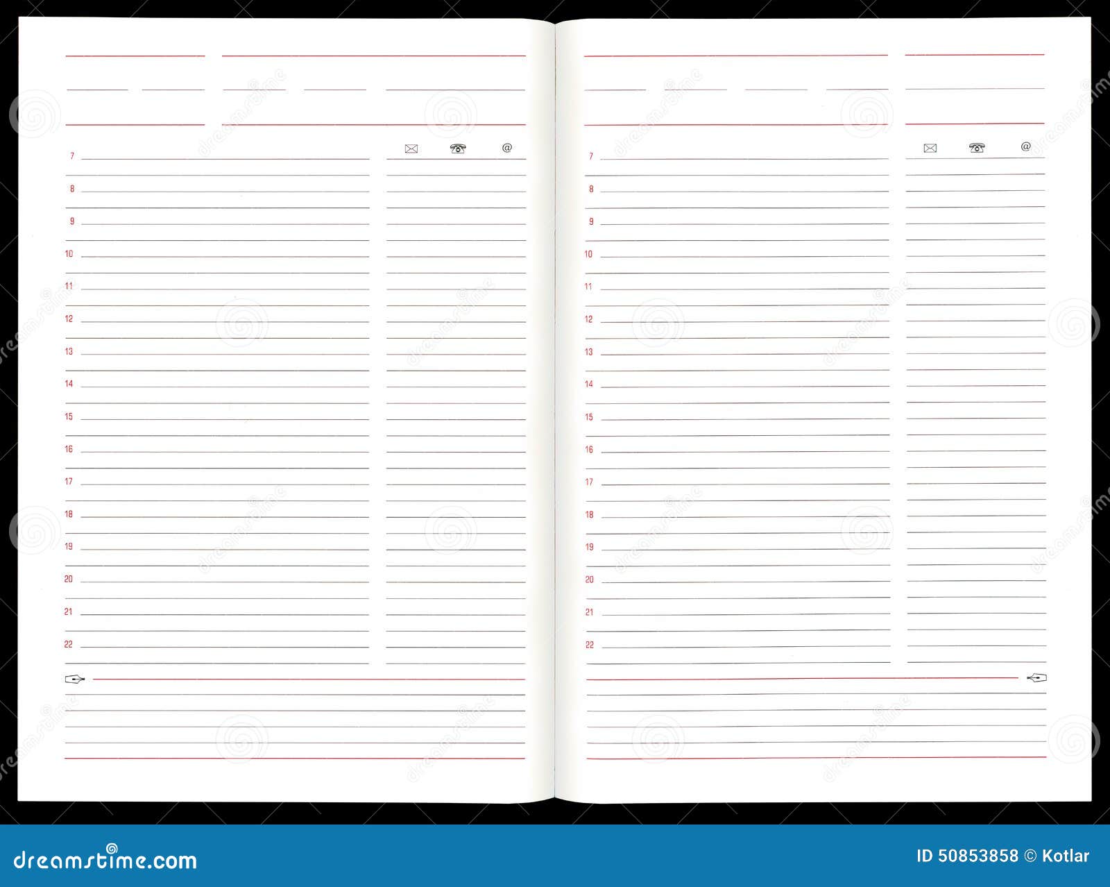 Notebook spread stock photo. Image of scribble, office - 50853858