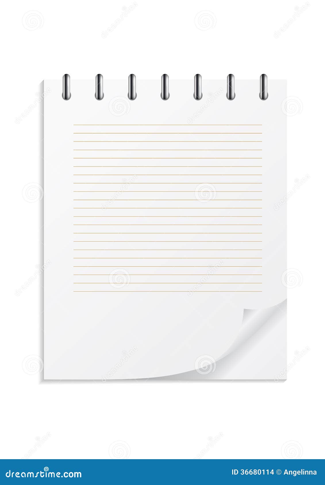 Notebook on a spring stock vector. Illustration of line - 36680114