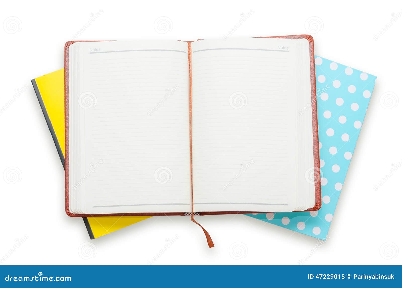 Notebook Stack on White Background. Stock Image - Image of study ...