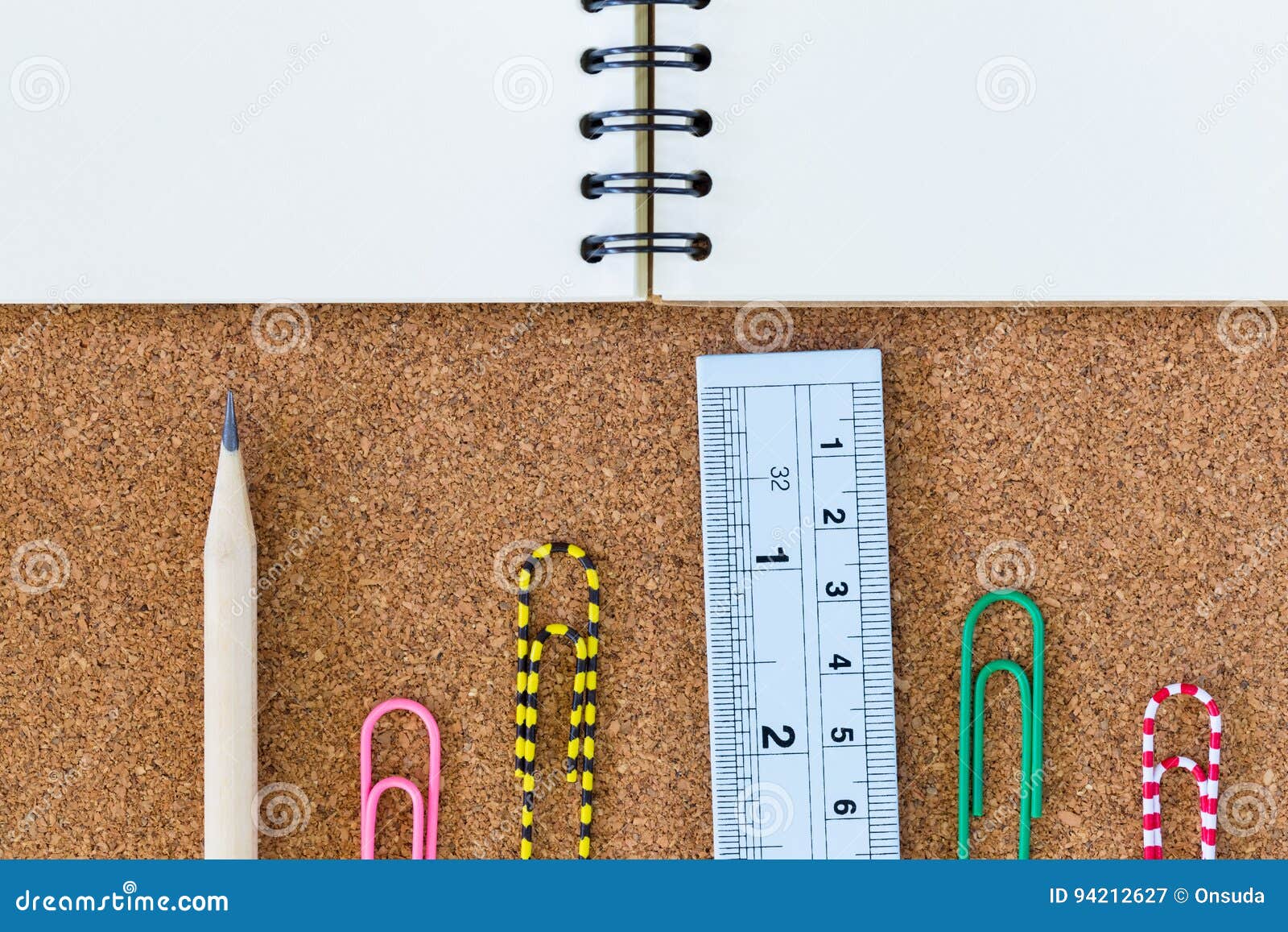 Notebook and stationary stock image. Image of binder - 94212627