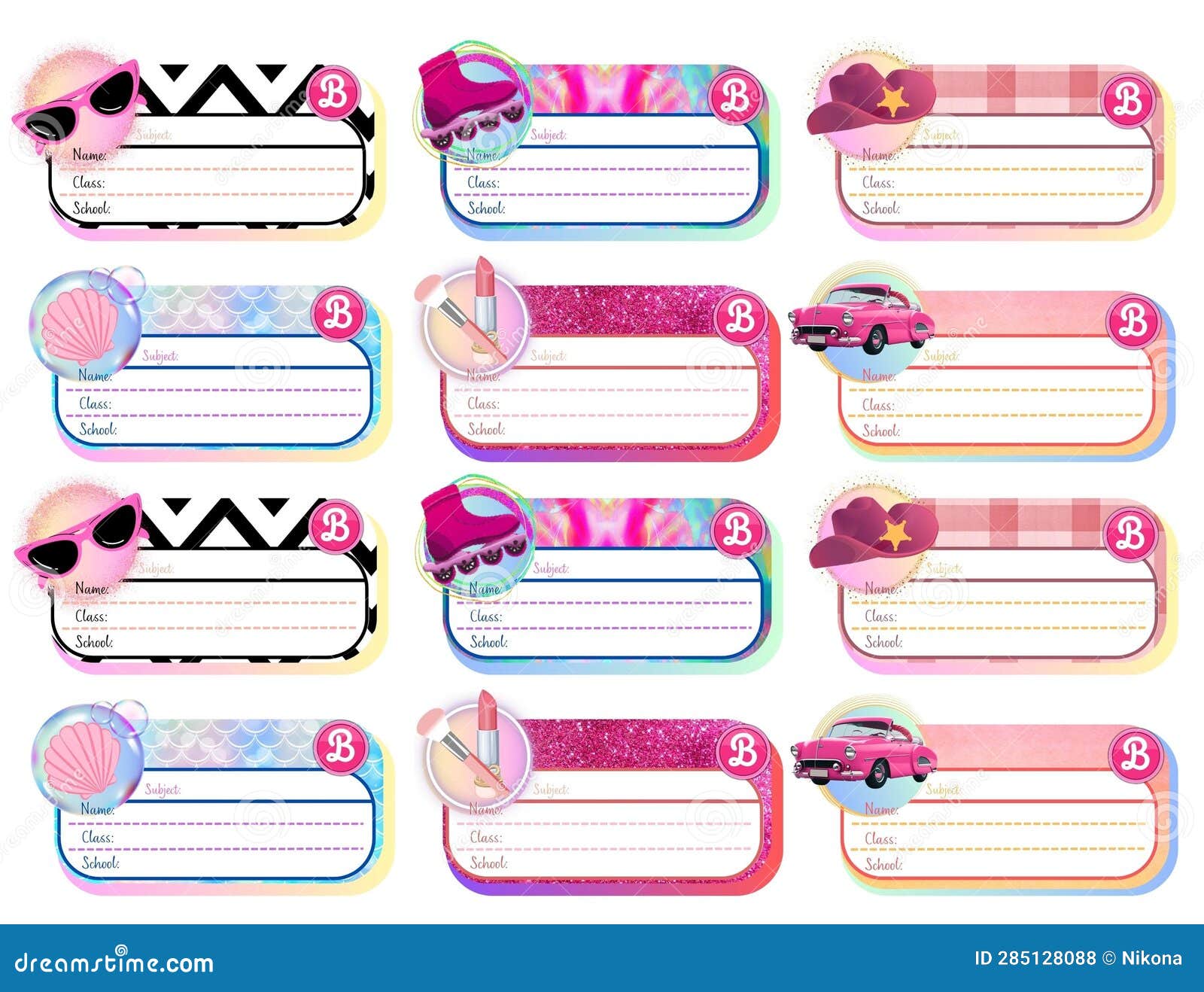 Notebook Stickers. Lettering For Weekly Or Daily Planner, Dairy Cute ...