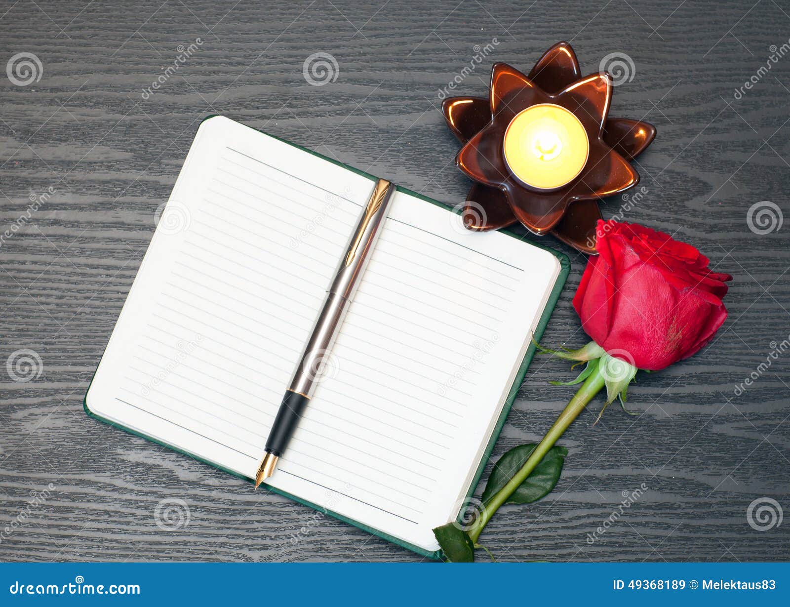 Notebook on the table stock image. Image of correspondence - 49368189