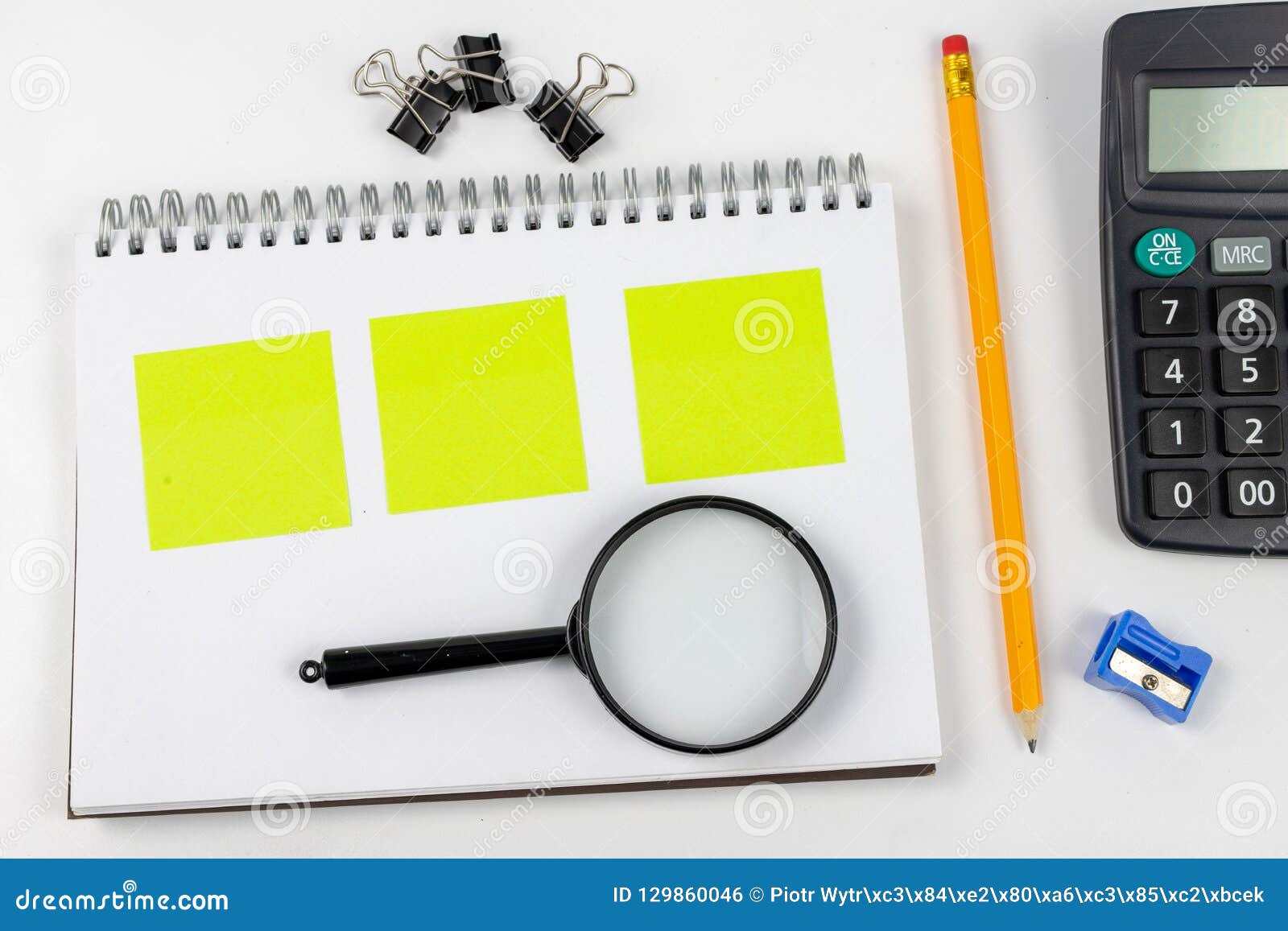 Notebook for Taking Notes and Pencil on the Office Table. Access Stock ...