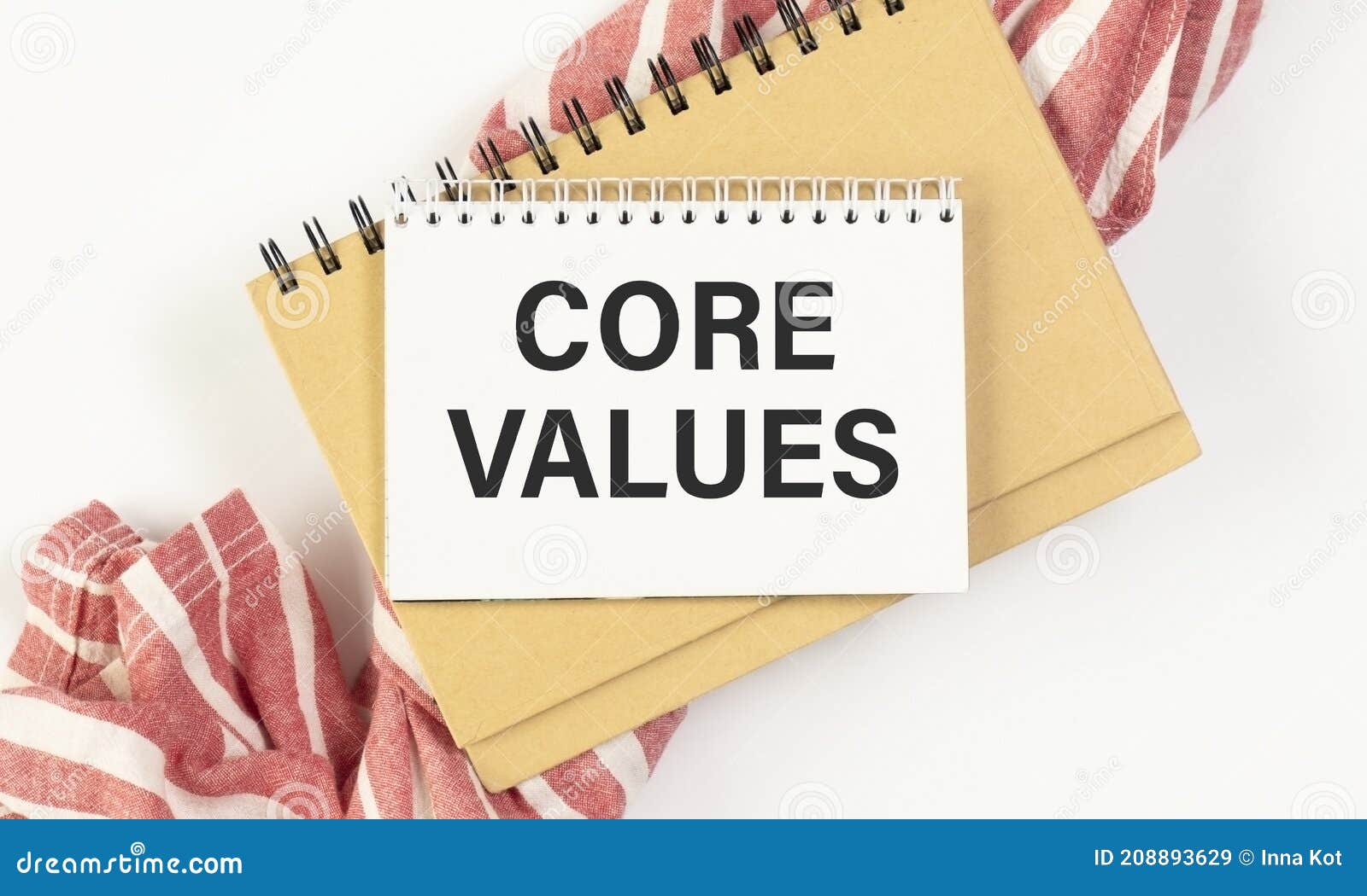 Inside Core Values On Table With Laptop And Some Sheet Of Papers With ...