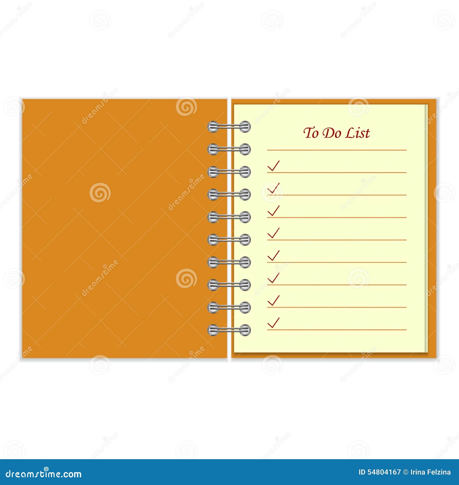 Notebook with to do list stock vector. Illustration of note - 54804167