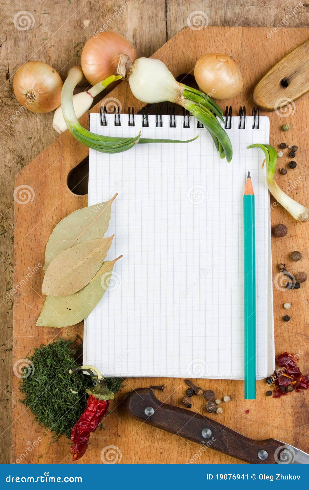 Notebook To Write Recipes with Spices Stock Image - Image of culinary ...