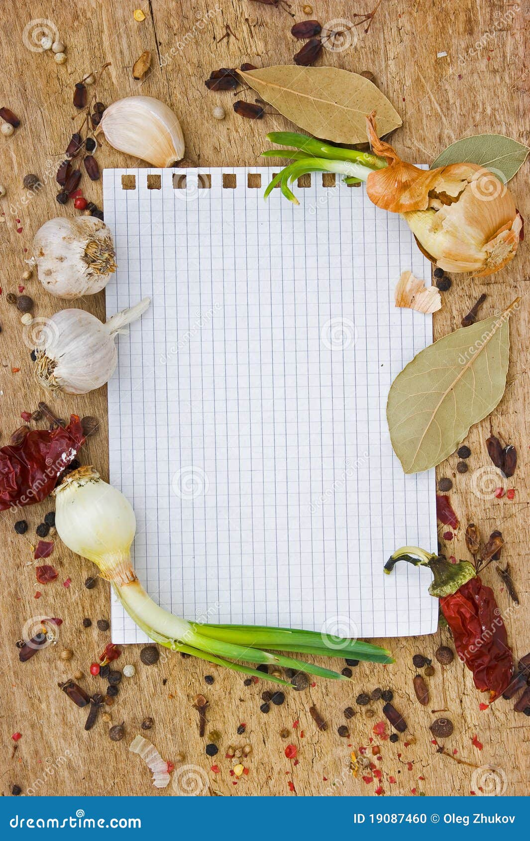 Notebook To Write Recipes with Spices Stock Photo - Image of cookbook ...