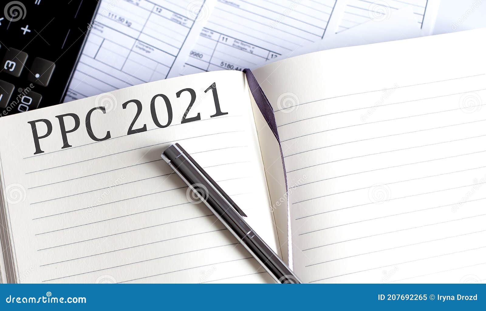 Notebook with Toolls and Notes about PPC 2021 Stock Image - Image of ...