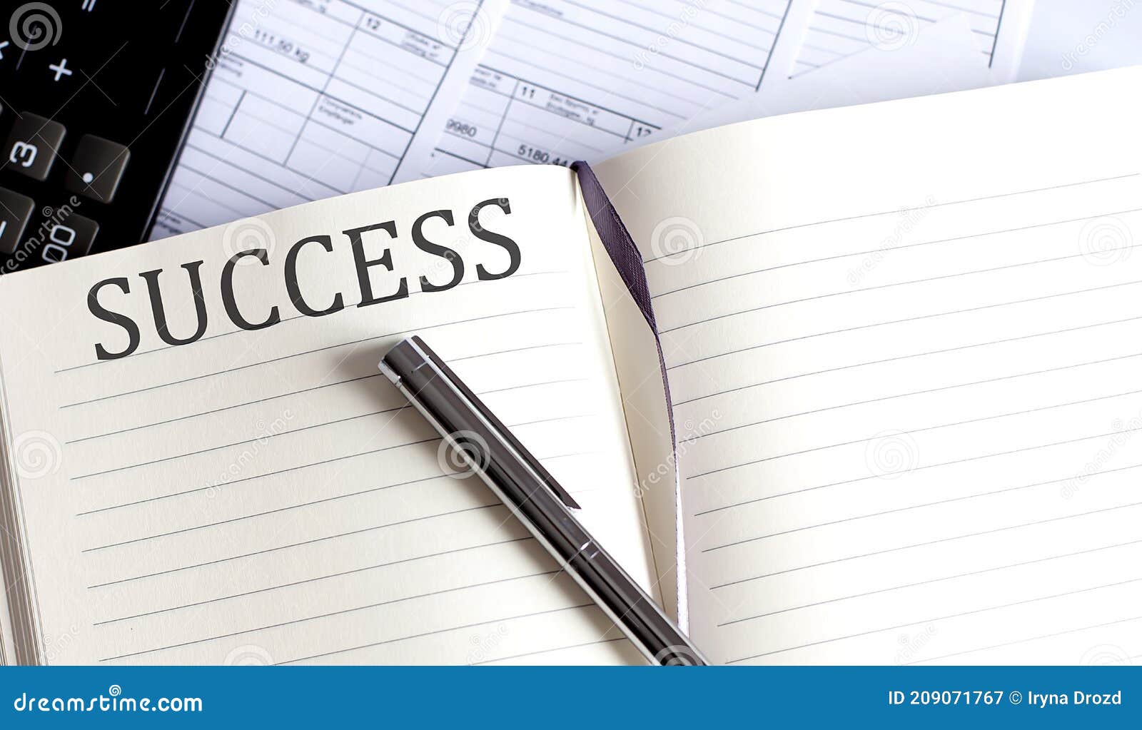 Notebook with Toolls and Notes about SUCCESS Stock Image - Image of ...