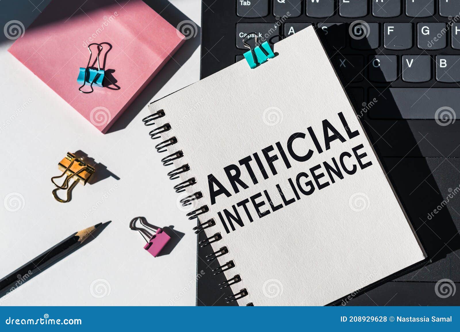Notebook with Tools and Notes about ARTIFICIAL INTELLIGENCE Lies on ...