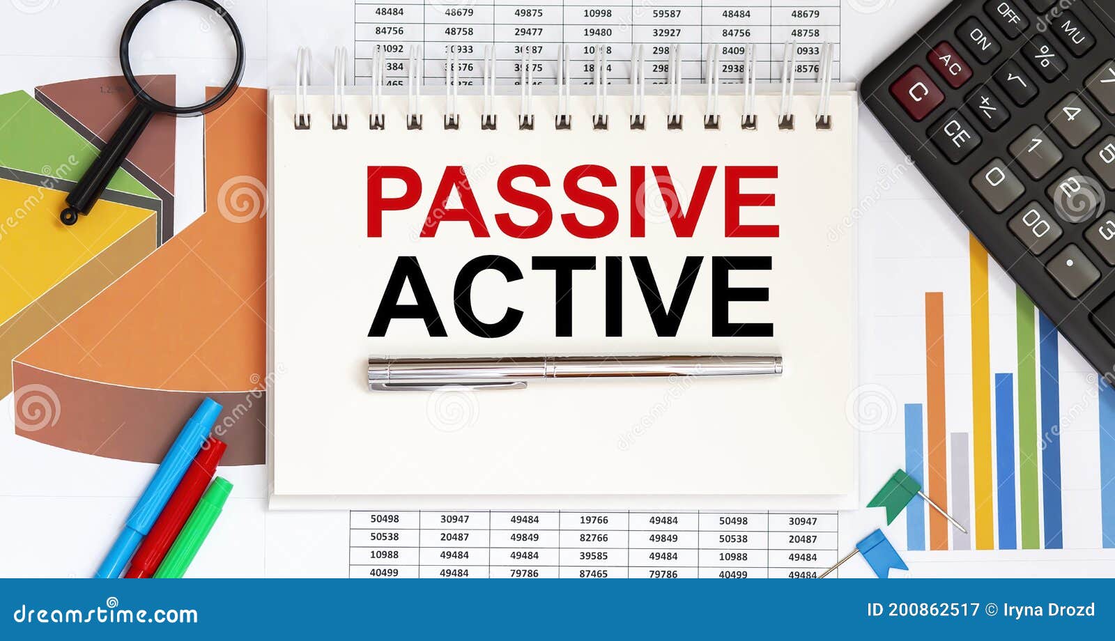 Passive And Active. Text From Letters Of The Wooden Alphabet Stock ...