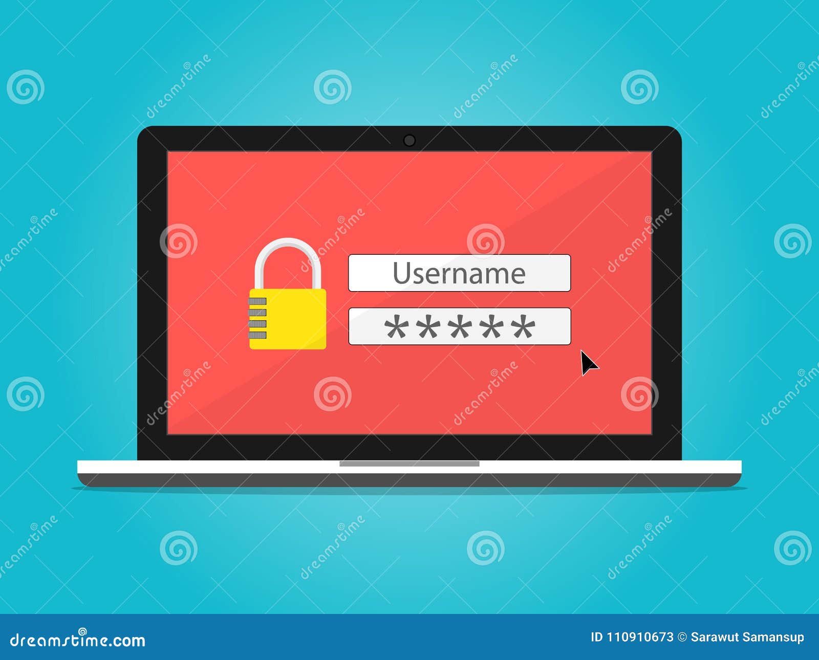 Notebook Top View Morning Coffee News Vectornotebook Username Password
