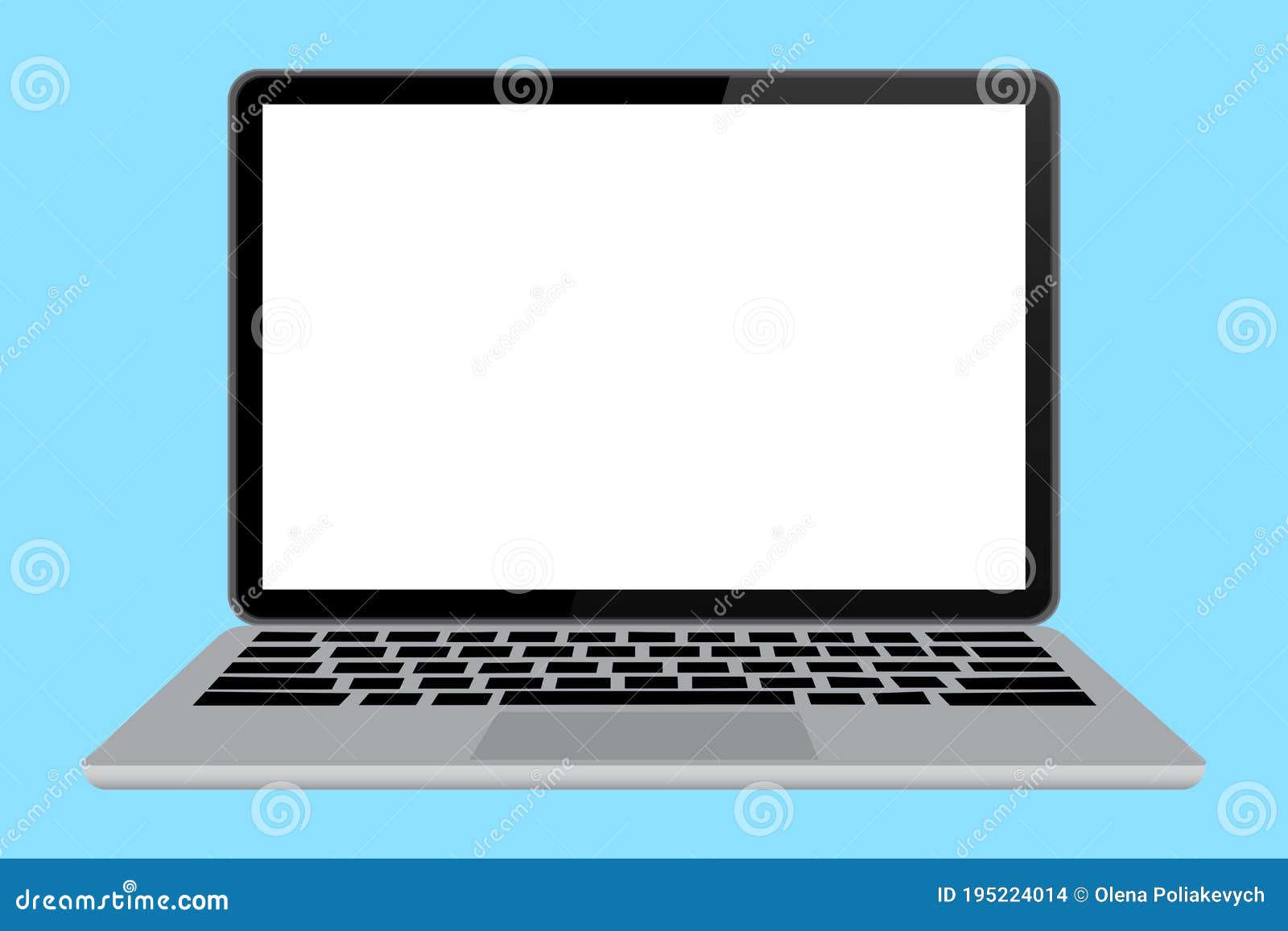 Blank Blue Keyboard Laptop Stock Illustrations – 2,758 Blank Blue ...
