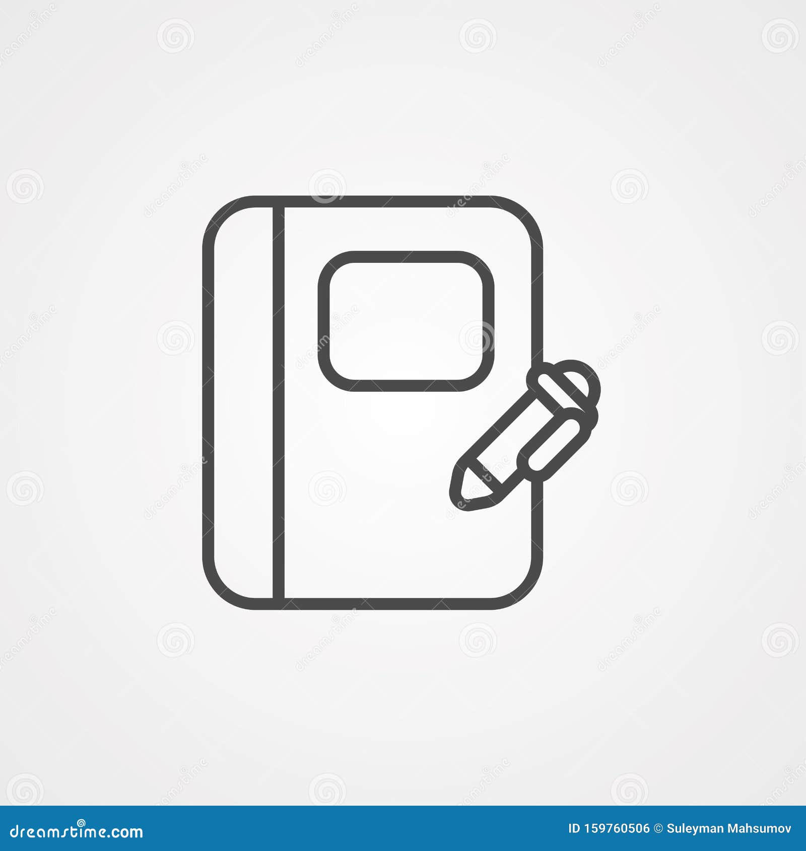 Notebook Vector Icon Sign Symbol Stock Illustration - Illustration of ...
