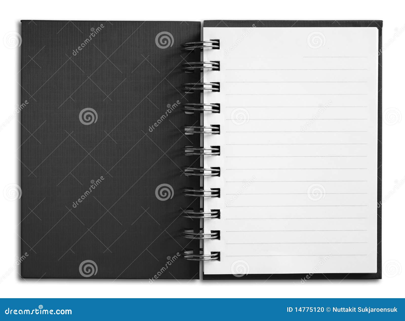 Notebook Vertical Single White Page Stock Photo - Image of notepad ...