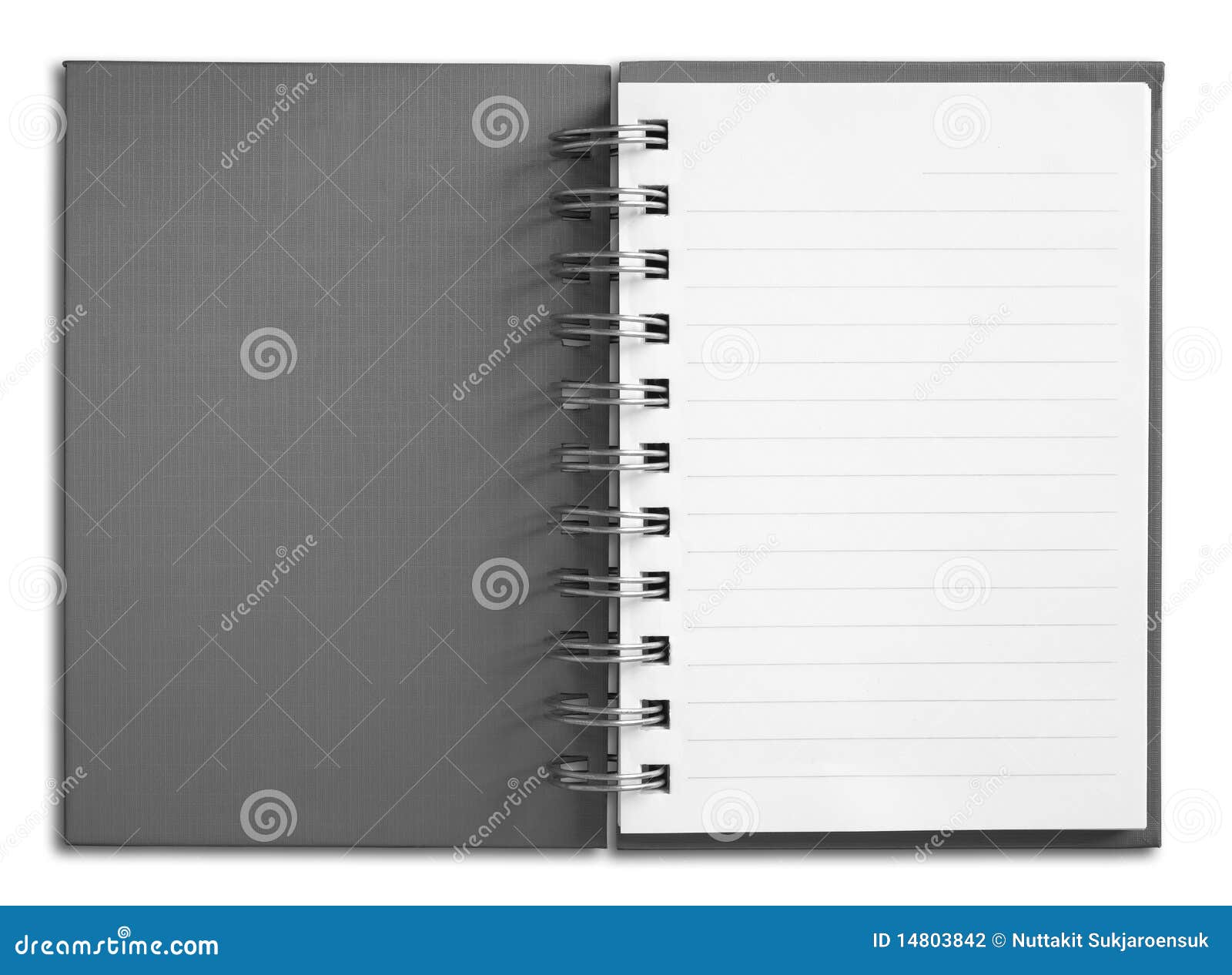 Notebook Vertical Single White Page Stock Photo - Image of page, book ...
