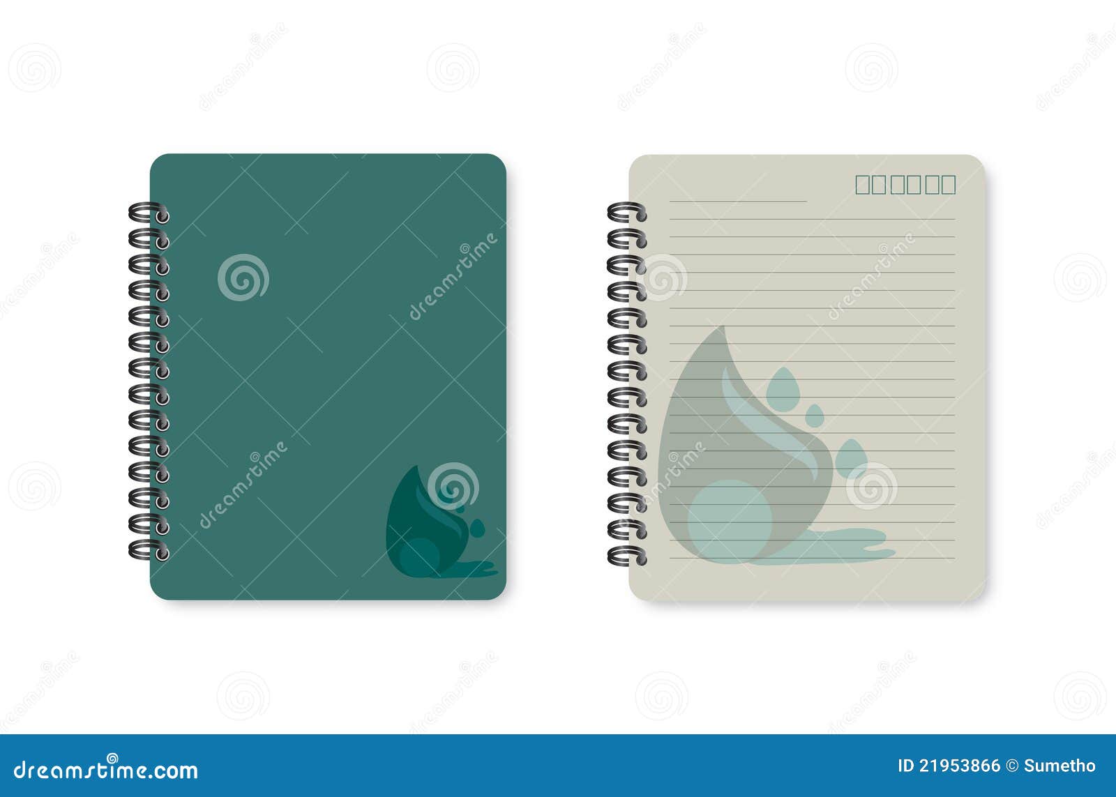 Notebook water, vector stock vector. Illustration of water - 21953866