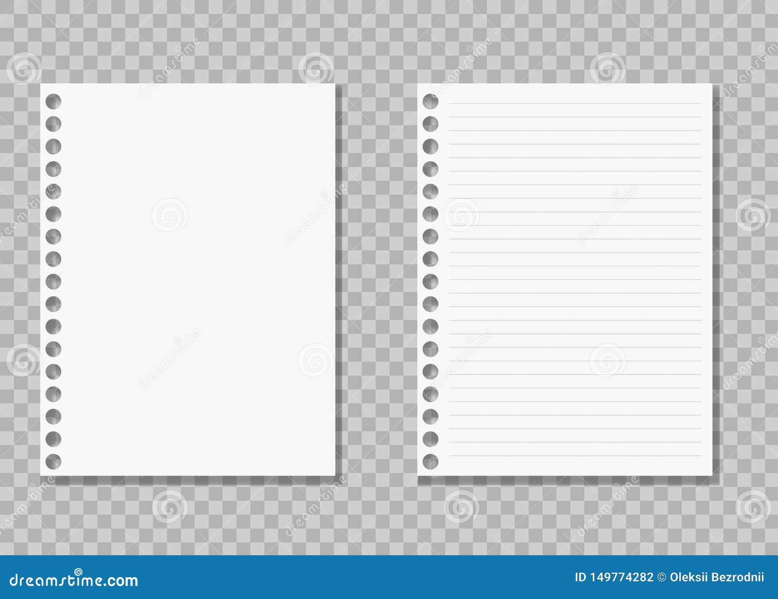 Notepad Sheet . Realistic Notes . Stock Vector - Illustration of page ...