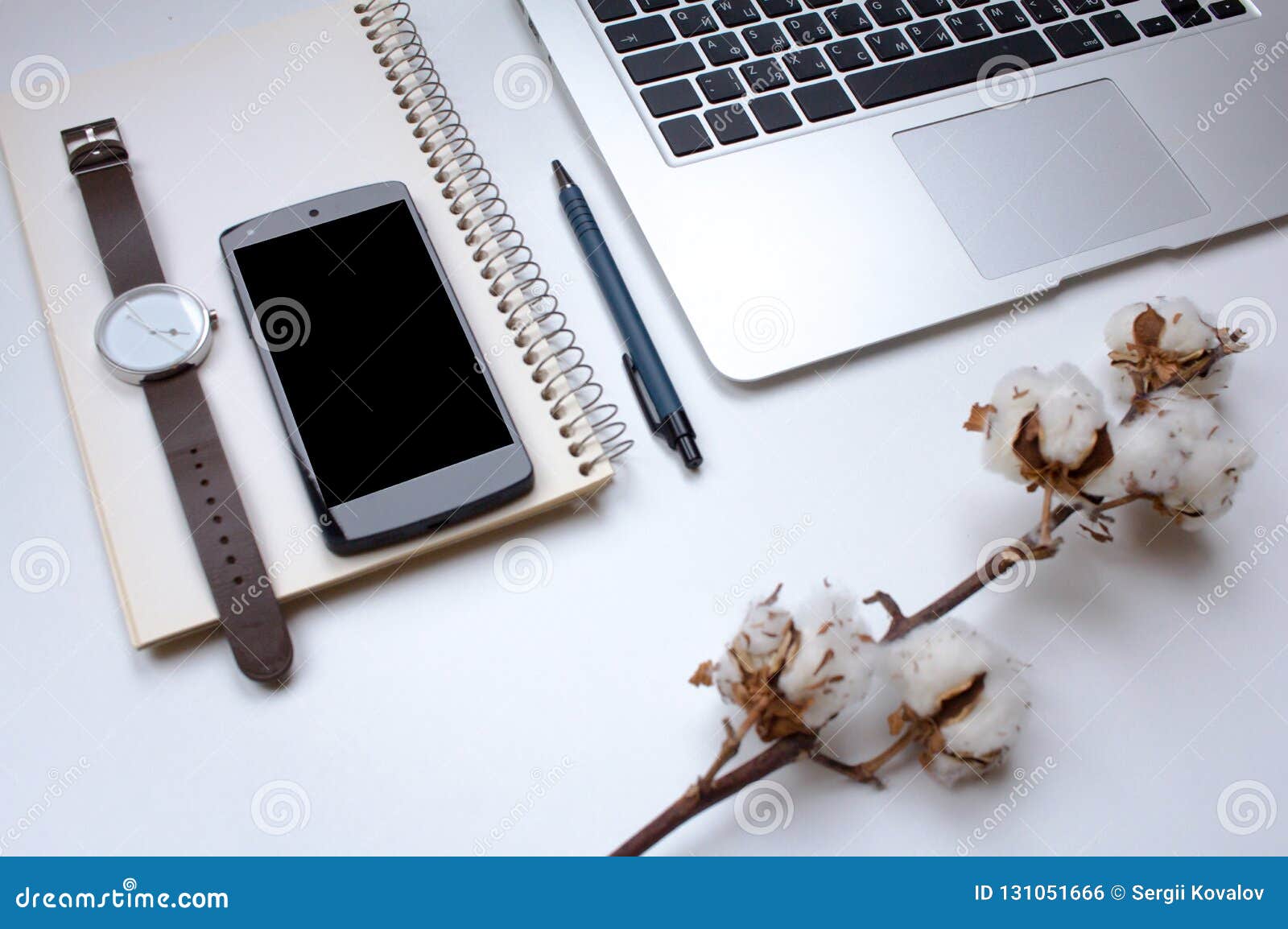 Minimalist Work Table , Modern Freelancer Work Place Stock Photo ...