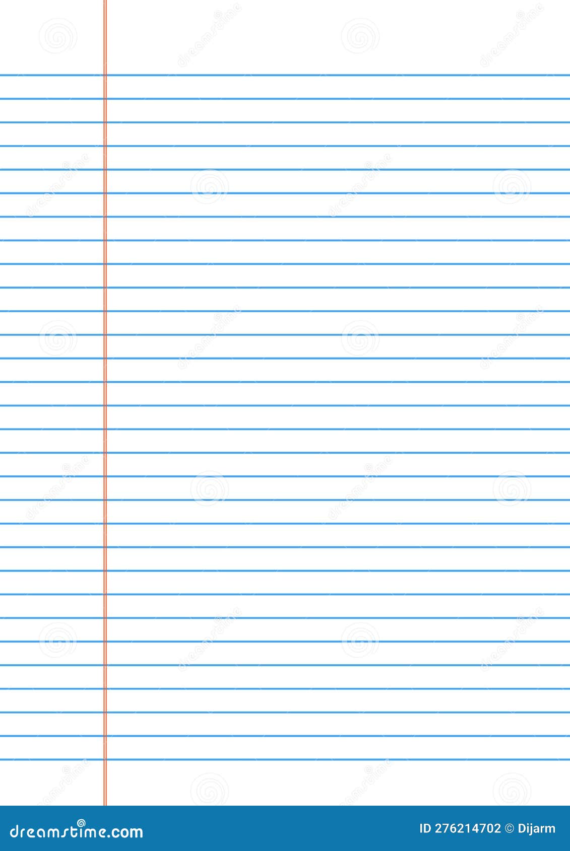 Notebook Wide Ruled Paper Background for Student. White Note Stock ...