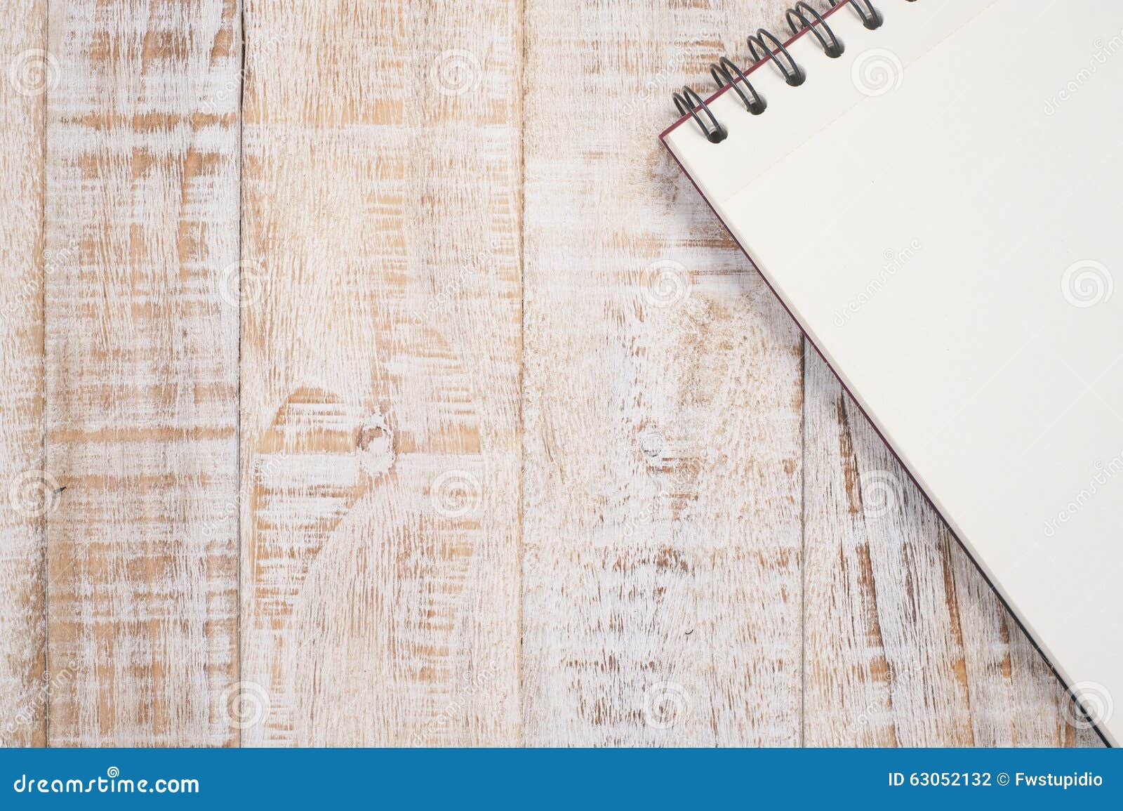 Notebook on Wood Table for Background Stock Photo - Image of frame ...