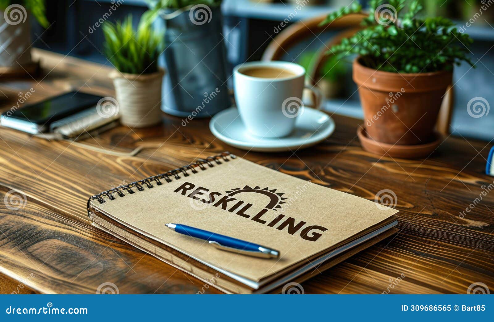 Retraining Reskilling Up Skilling Concept Blue Color Icon Set Cartoon ...