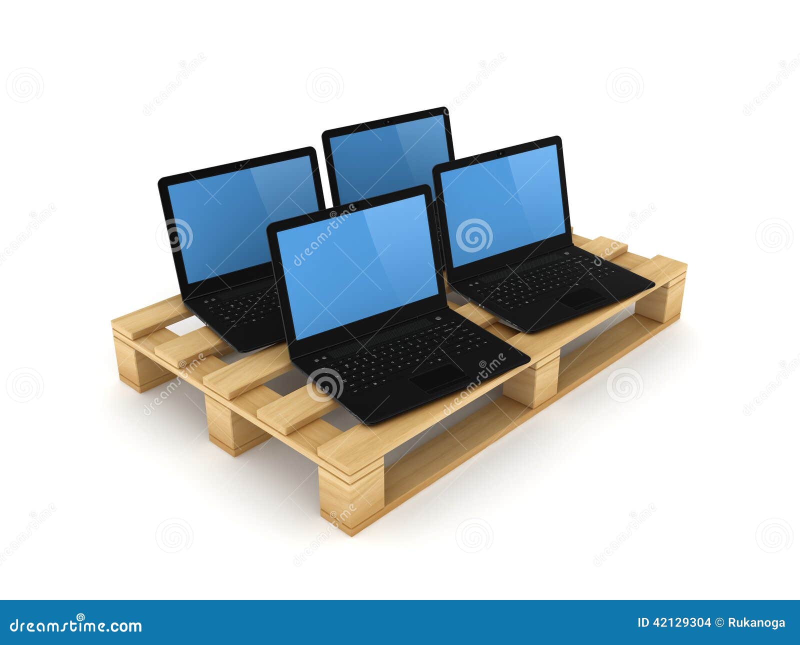 Notebook On Wooden Pallet. Stock Illustration | CartoonDealer.com #42129304