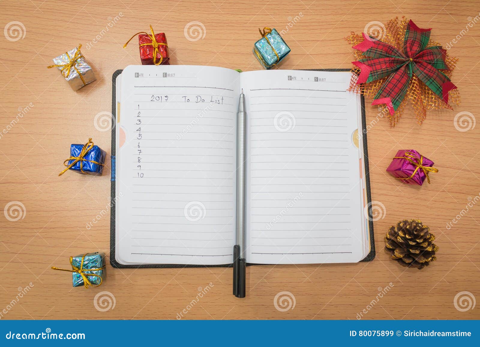 Notebook on a wooden table stock image. Image of blank - 80075899