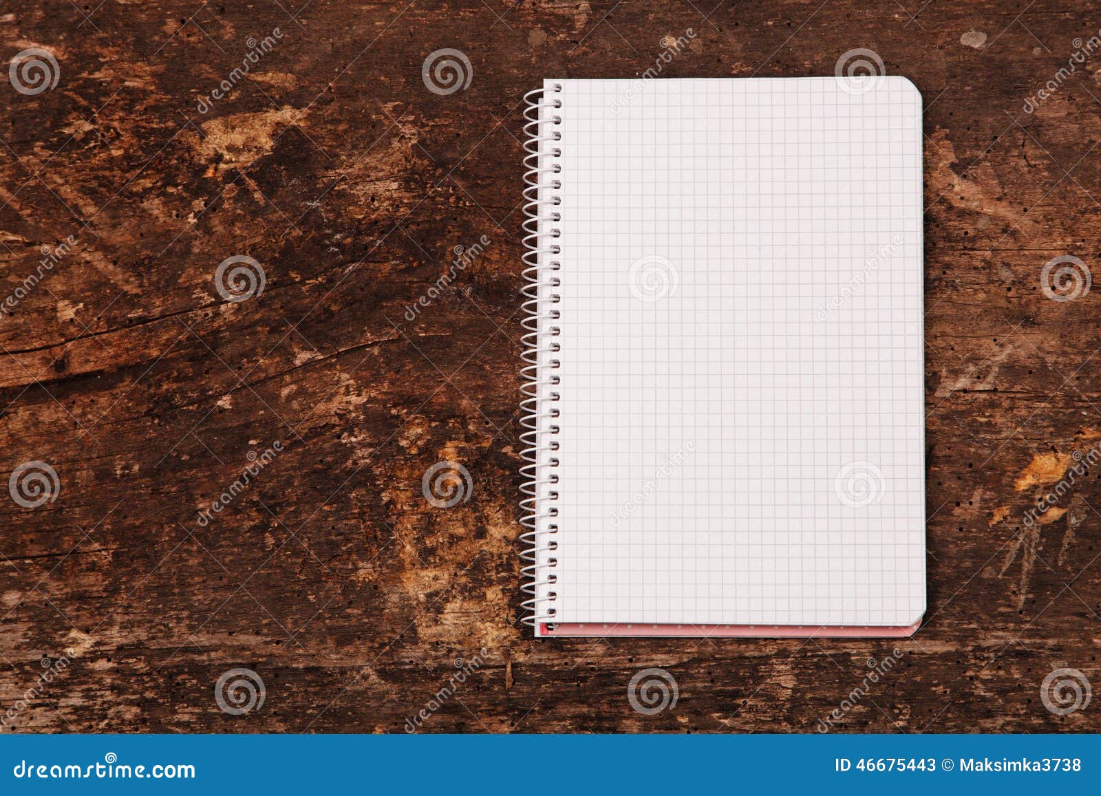 Notebook on the Wooden Table Stock Image - Image of empty, notebook ...