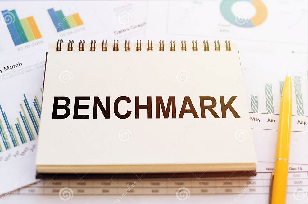 A Notebook with the Word Benchmark Written on Its Cover Stock Photo ...