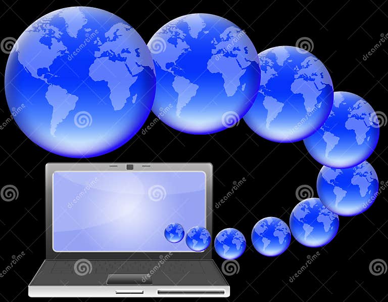 Notebook world stock illustration. Illustration of laptop - 6945323