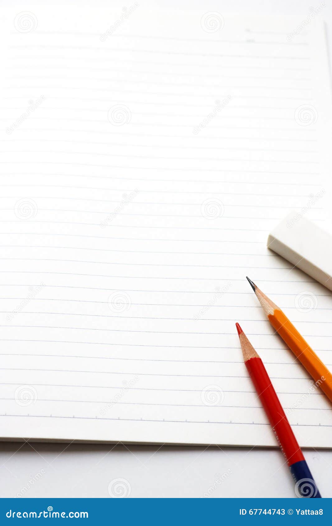 Notebook and Writing Utensils Stock Image - Image of life, empty: 67744743