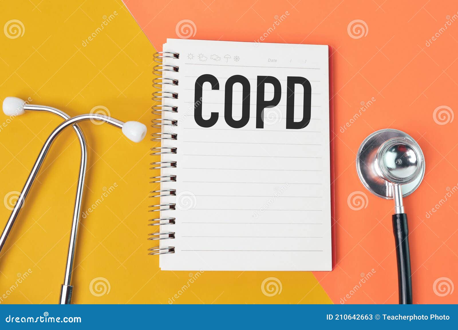 Notebook Written with Text COPD Stands for Chronic Obstructive ...