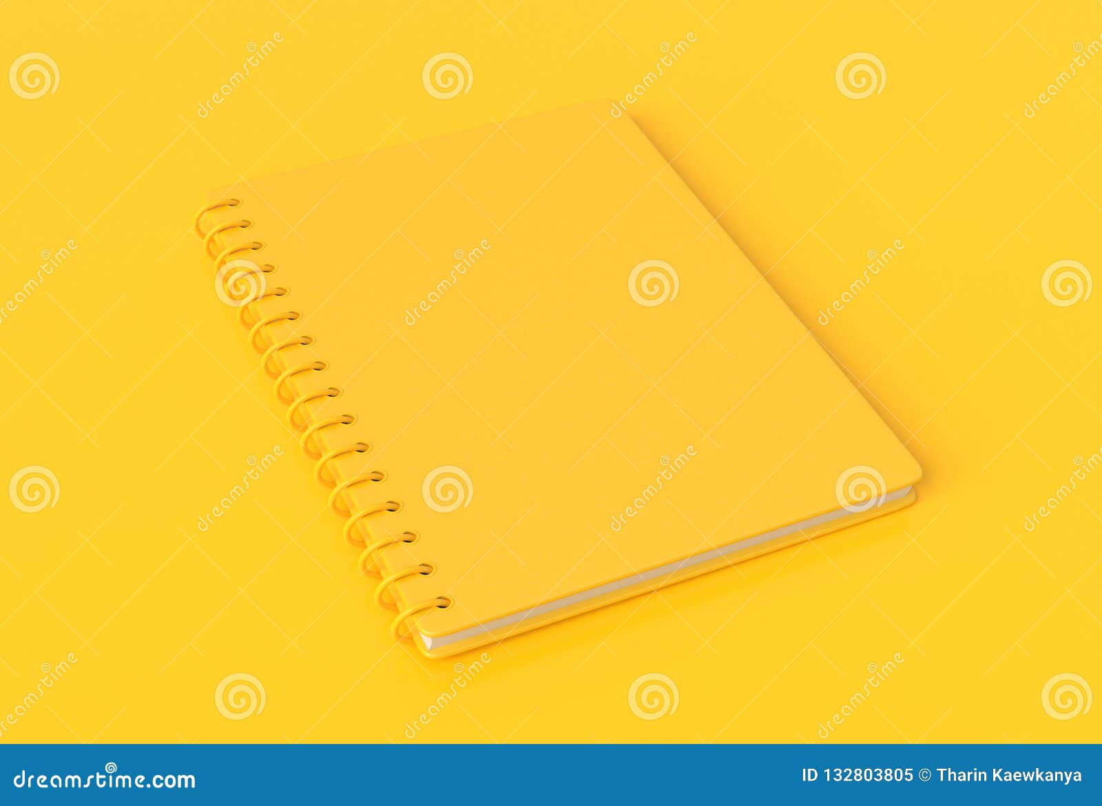 Notebook Yellow Color Minimal Concept Stock Illustration - Illustration ...