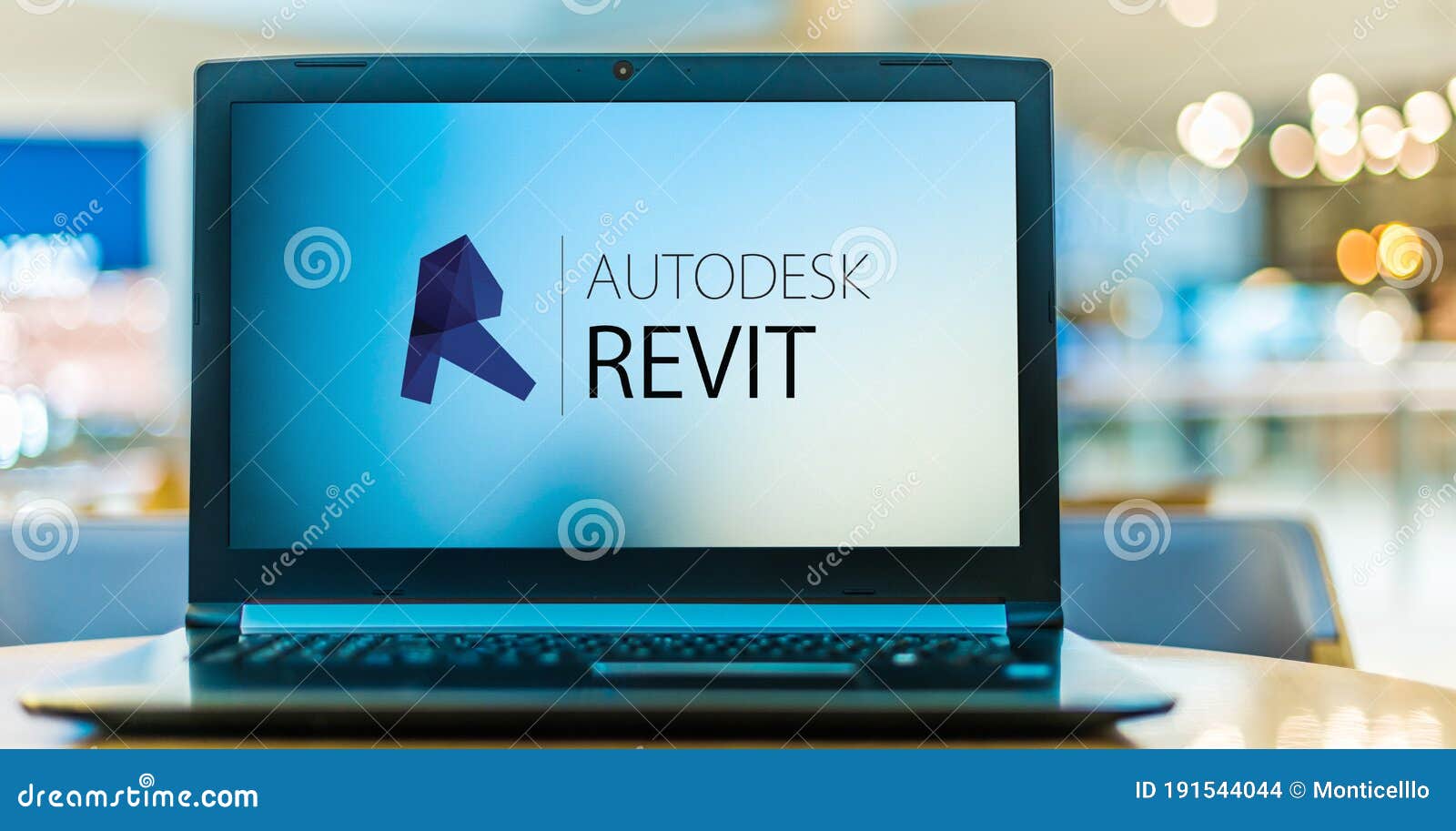 Notebookcomputer Met Het Logo Van Een Autodesk Revit Redactionele Stock ...