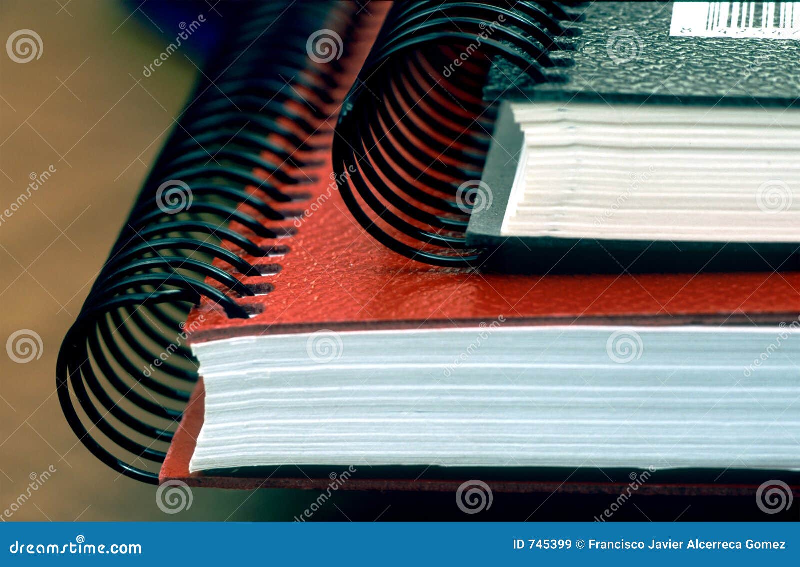 Notebooks stock image. Image of university, desk, black - 745399