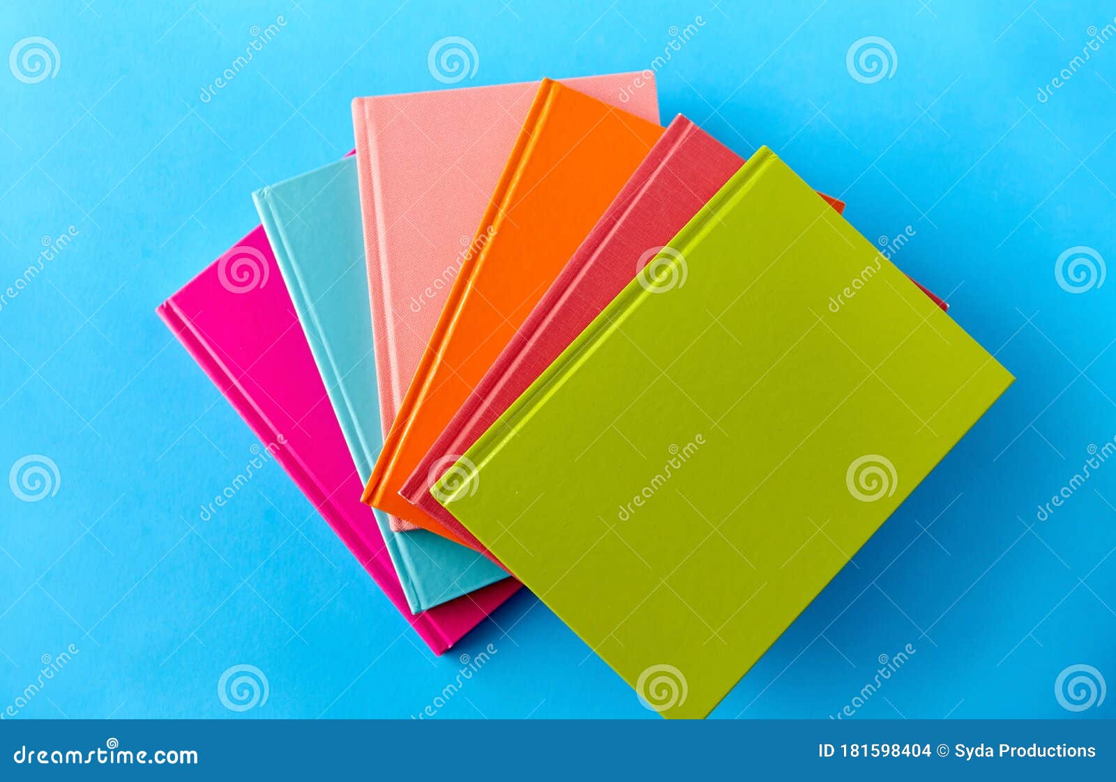 Notebooks or Books on Blue Background Stock Photo - Image of concept ...