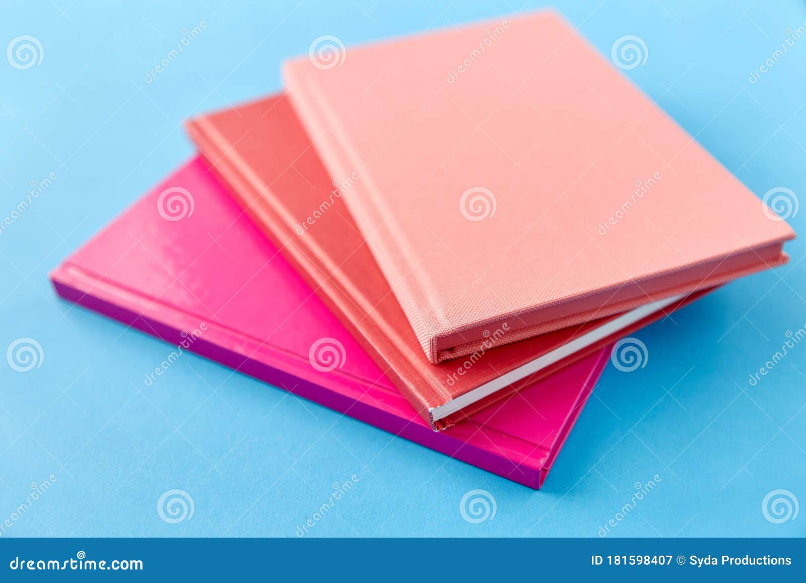 Notebooks or Books on Blue Background Stock Image - Image of shade ...