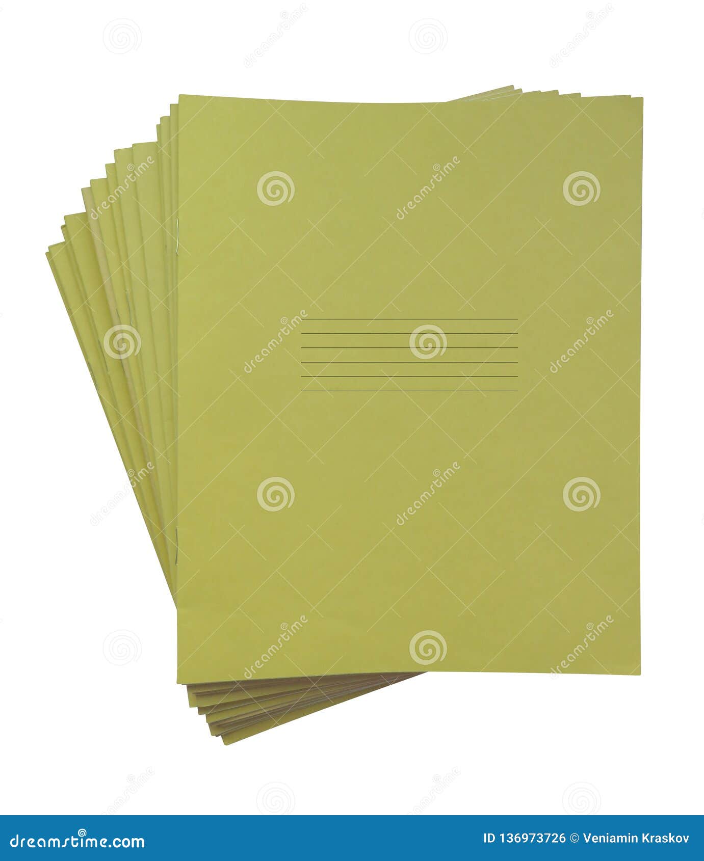 Notebooks Isolated - Yellow Stock Photo - Image of notebooks ...