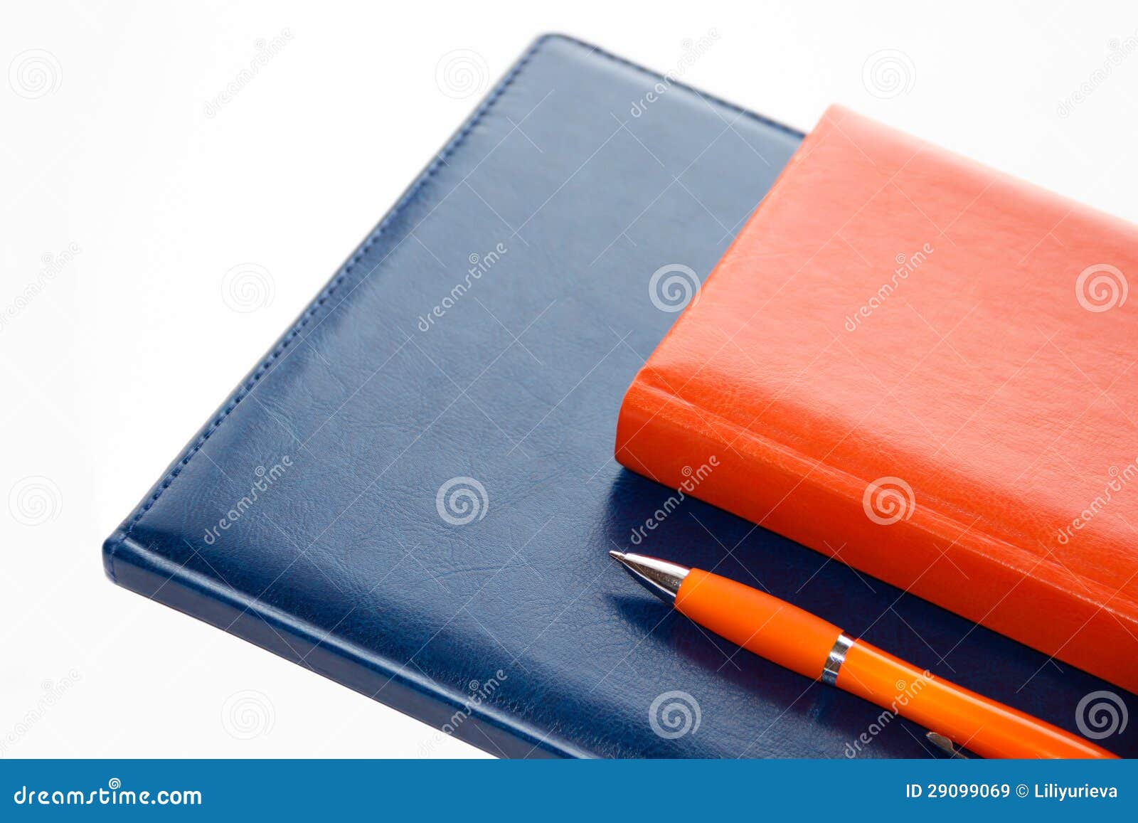 Notebooks and pen stock image. Image of blue, organizer - 29099069