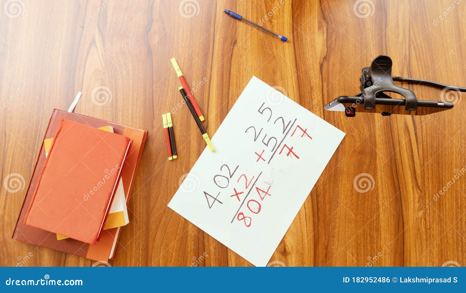 Notebooks, Pens and Prepared Written Class Notes of Teacher with Mobile ...