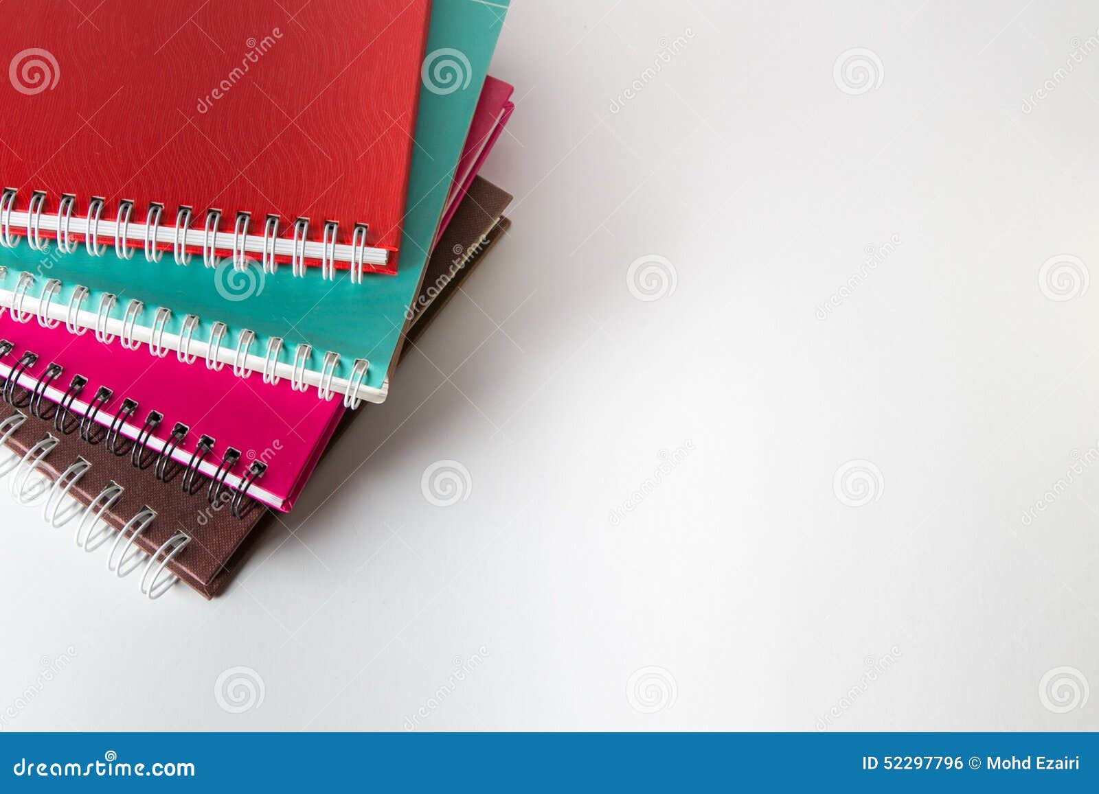 Notebooks stock photo. Image of paper, spiral, note, cover - 52297796