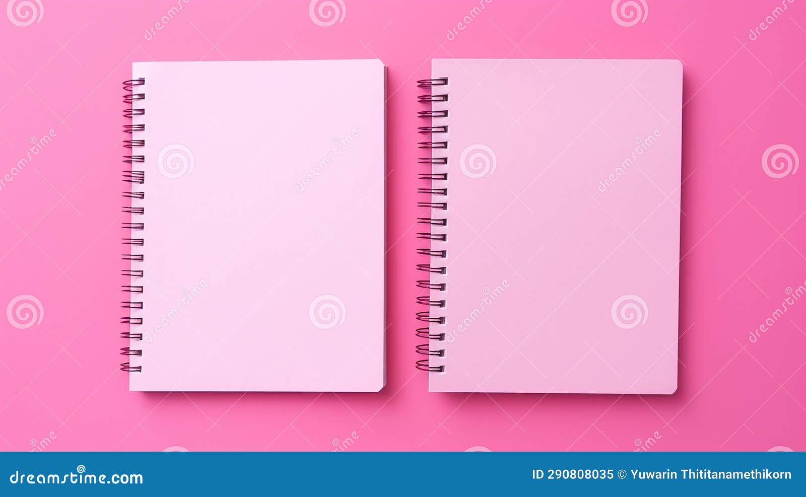 A Notebooks on Pink Background. Generative Ai Stock Illustration ...