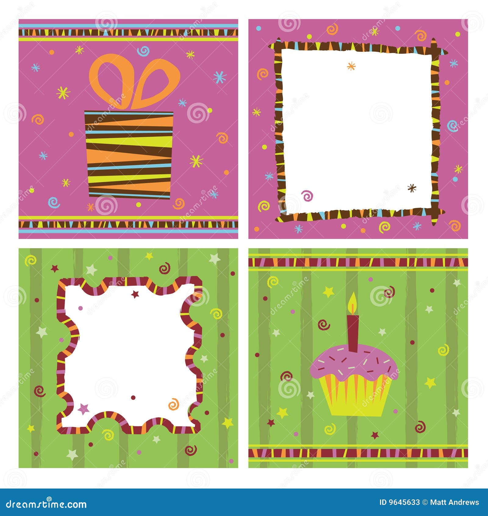 Notecards stock vector. Illustration of holiday, sample - 9645633