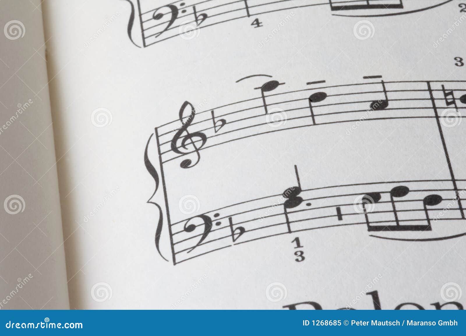 Notenblatt Bild. Bild: 1268685